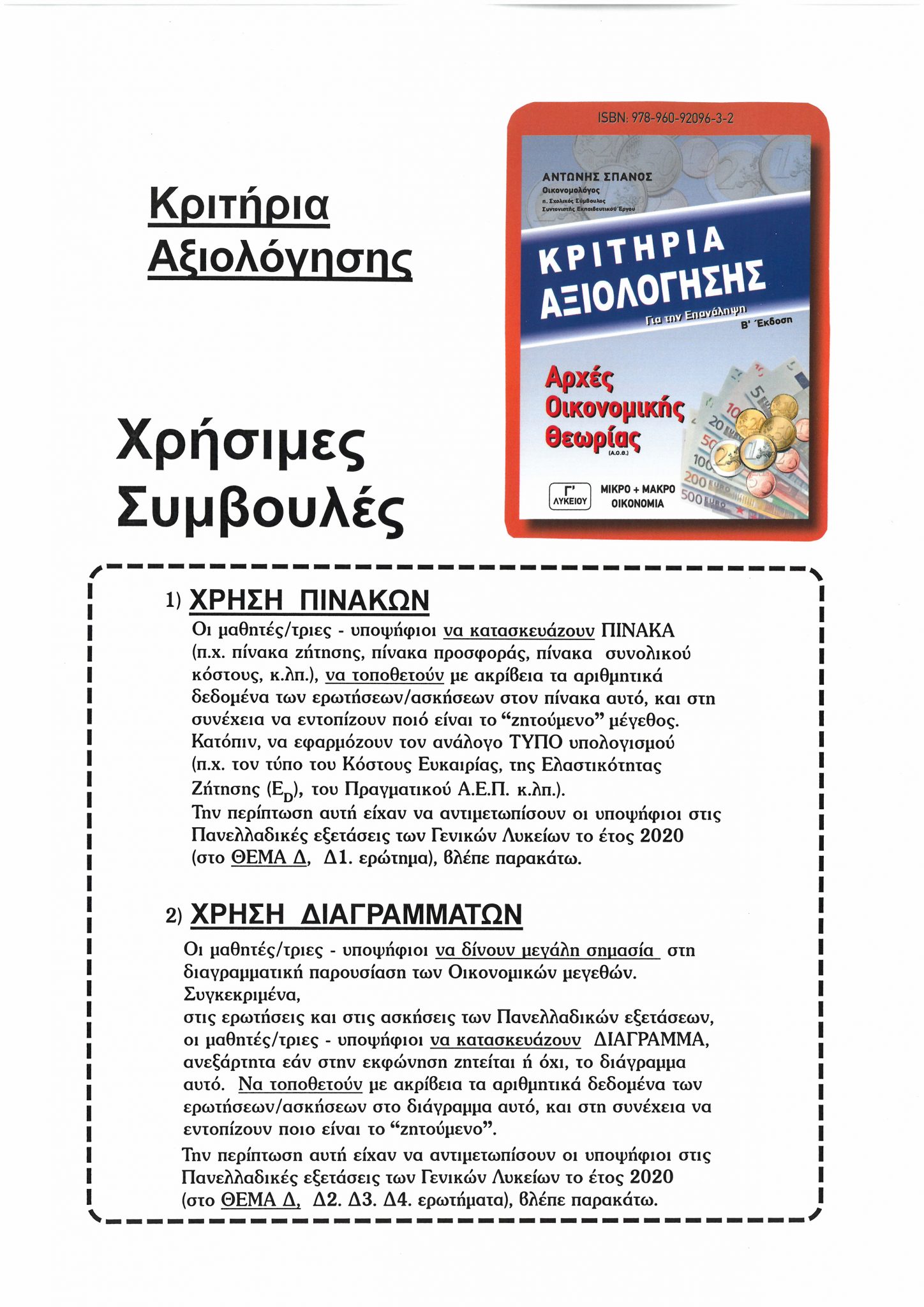 Συμβουλές προς υποψήφιους | ΑΡΧΕΣ ΟΙΚΟΝΟΜΙΚΗΣ ΘΕΩΡΙΑΣ (ΑΟΘ) Γ ΛΥΚΕΙΟΥ ...